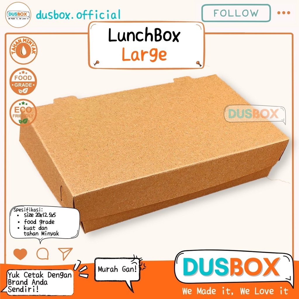 Lunch Box Paper L/Lunch Box / Chicken Box/Food Packaging/Rice Box/Take ...