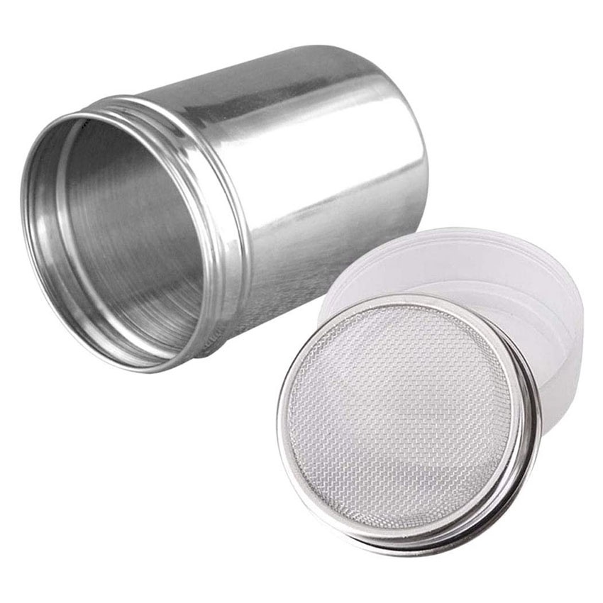 Coffee Powder Shaker with Lid Stainless Steel Fine Mesh Shaker Cinnamon ...