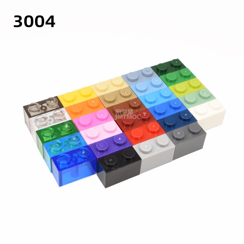MOC Compatible Lego 3004 Basic Parts Brick 1x2 Small Particle Assembled ...