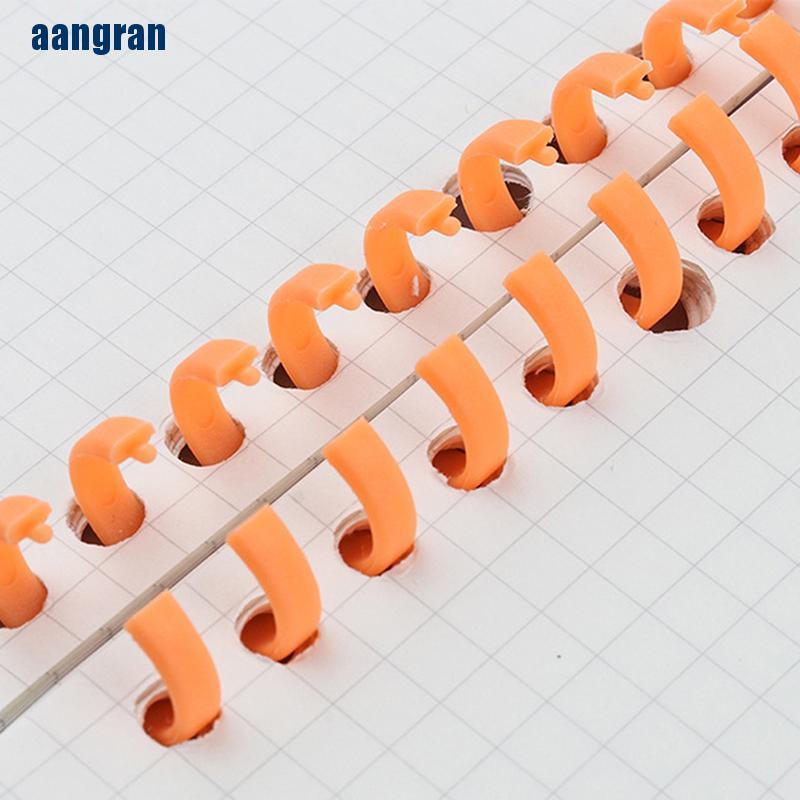 aangran 30 Hole Loose-leaf Plastic Binding Ring Spring Spiral Rings for ...