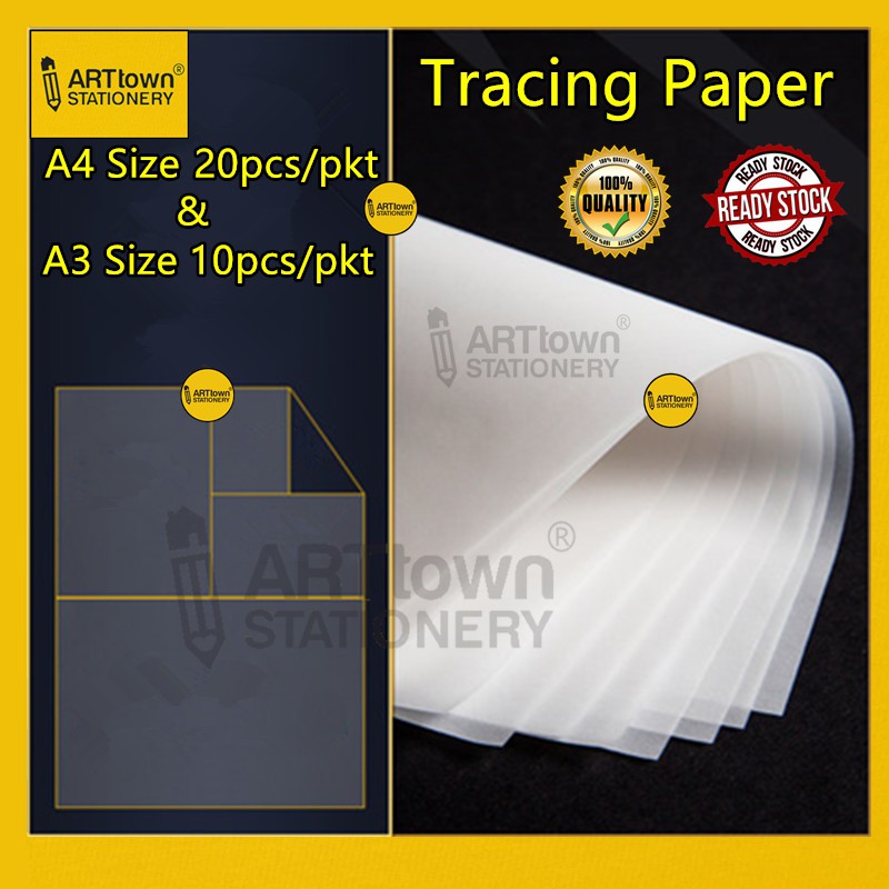 A4 A3 Tracing Paper 95 gsm / Translucent Kertas | Shopee Philippines