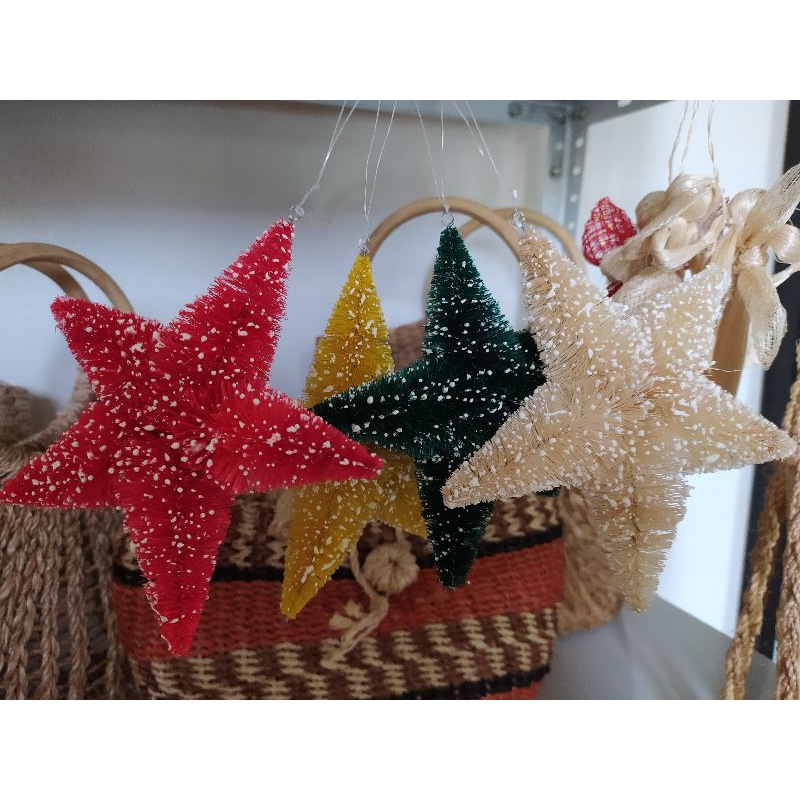 Abaca Star Christmas Tree Ornament 5 inches | Shopee Philippines