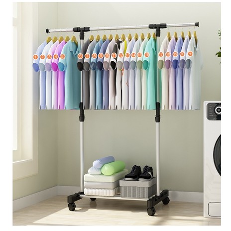 Single Hanger Stand / Hanger Rack / Clothesline Single Wheel Clothes 4 ...