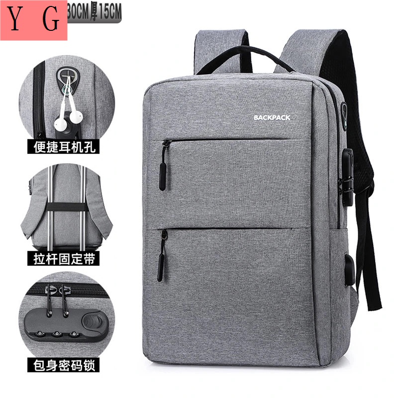 Computer Backpack Student Anti-Theft Bag USB+Charging 15.6-Inch Laptop ...