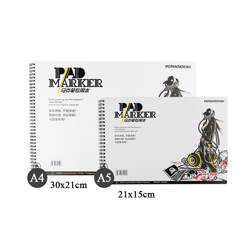 Multi-Drawing Marker Pad Sketch Pad Drawing Pad A4 / A5 | Shopee ...
