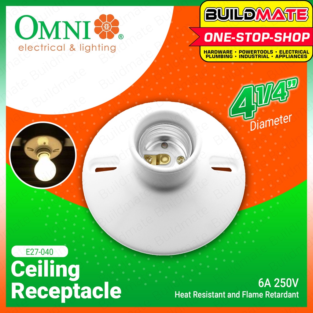 Buildmate x OMNI Ceiling Receptacle 4 1/4" w/Screw E27-040 | Shopee ...