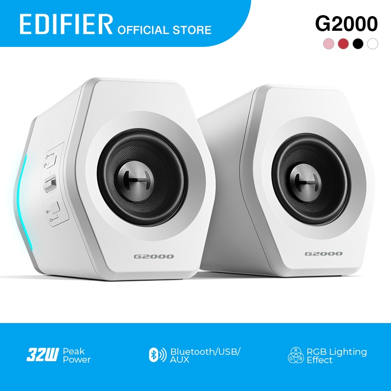 Edifier G2000 - 2.0 Gaming Speakers with USB soundcard LED & Powerful ...
