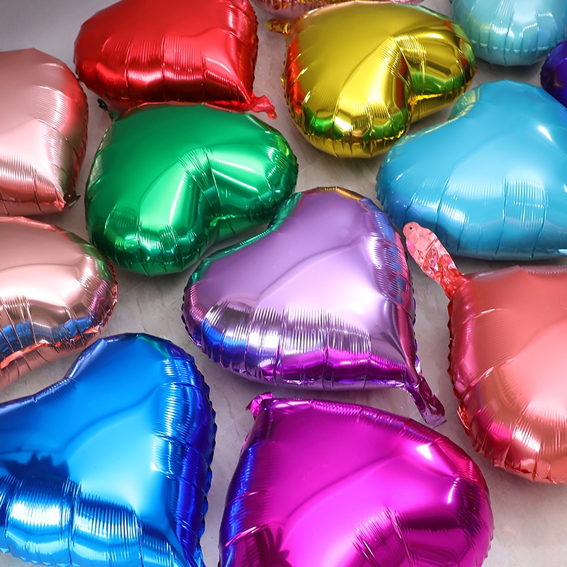 5inch Foil Heart Balloon 2PCS Shape Balloon Birthday Party Wedding ...