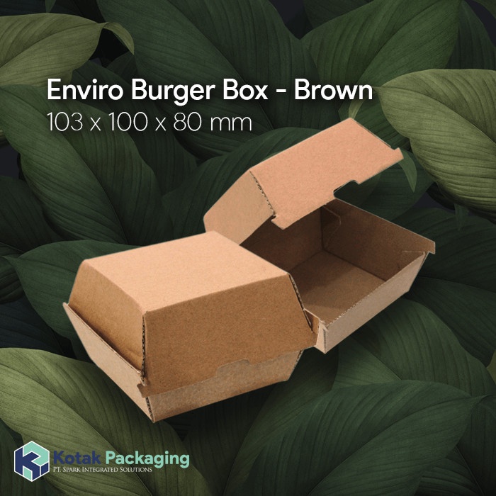 Eco-friendly BURGER BOX ENVIRO BURGER BOX - Chocolate KRAFT | Shopee ...