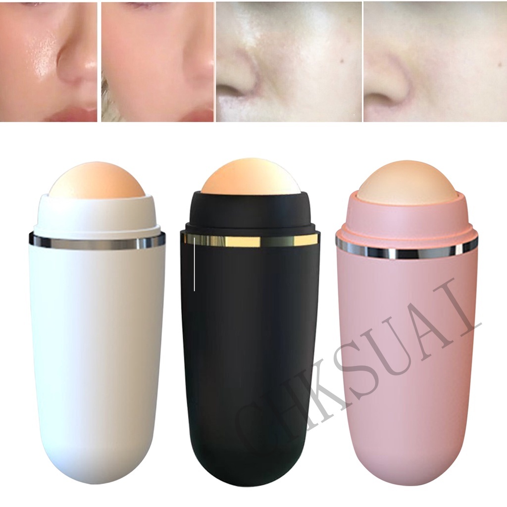 Facial Oil-Absorbing Natural Volcanic Roller Ball Reusable Tool Oil ...