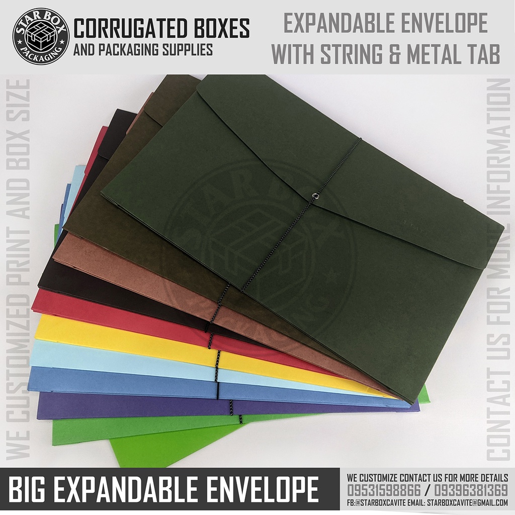 Starbox Colored Expandable Envelope Office File Envelope Expansion ...