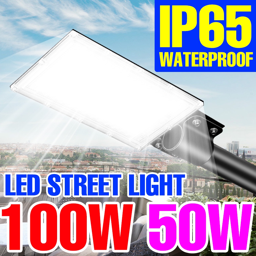 LED Street Light 100W Flood Lamp 180-240V 50W Wall Lighting Courtyard ...