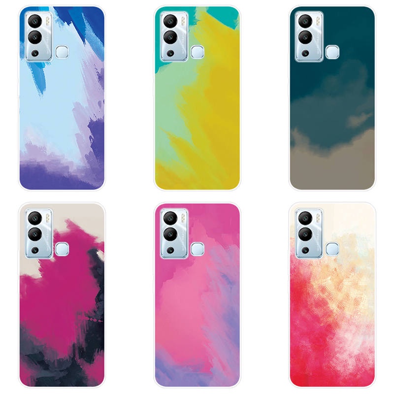 Infinix Hot 12i Case Silicone Watercolor Gradient TPU Soft Phone Casing ...
