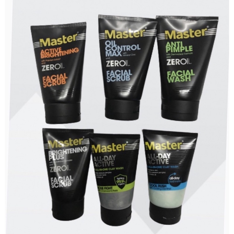 Master Facial Wash & Scrub Acne Fight & Brightening 100g | Shopee ...