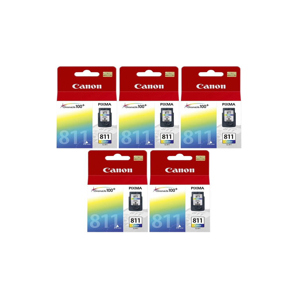 Canon CL-811 Original Ink Cartridge (Tricolor) Set of 5 Bundle | Shopee ...