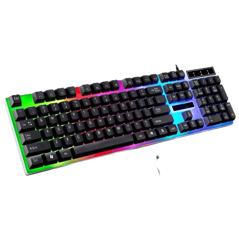 Zeus® 104 Keys RGB Luminated Backlit Wired Gaming Keyboard And Mouse ...