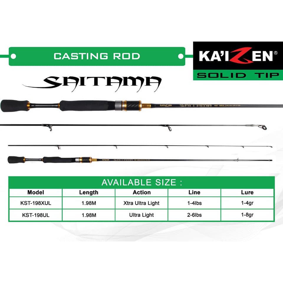 Rod UL / ULTRALIGHTKAIZEN SAITAMA SOLID CARBON TIP | Shopee Philippines