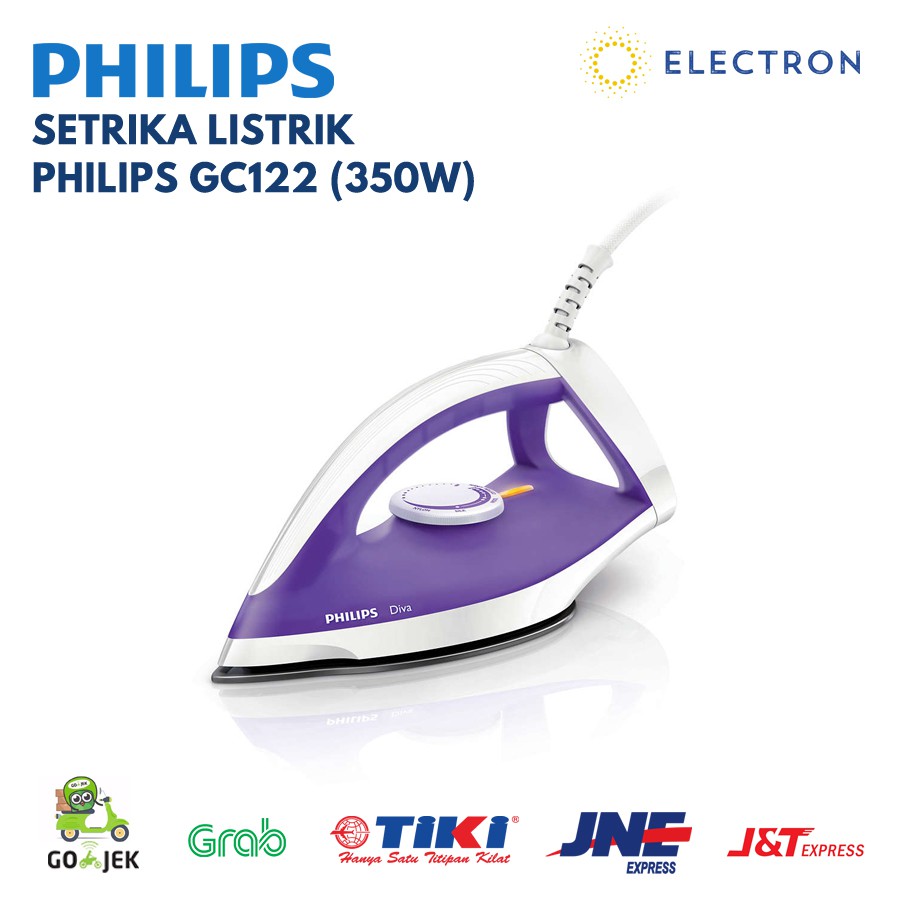 Dry Iron Philips Diva GC122 350W (Electric Iron) | Shopee Philippines