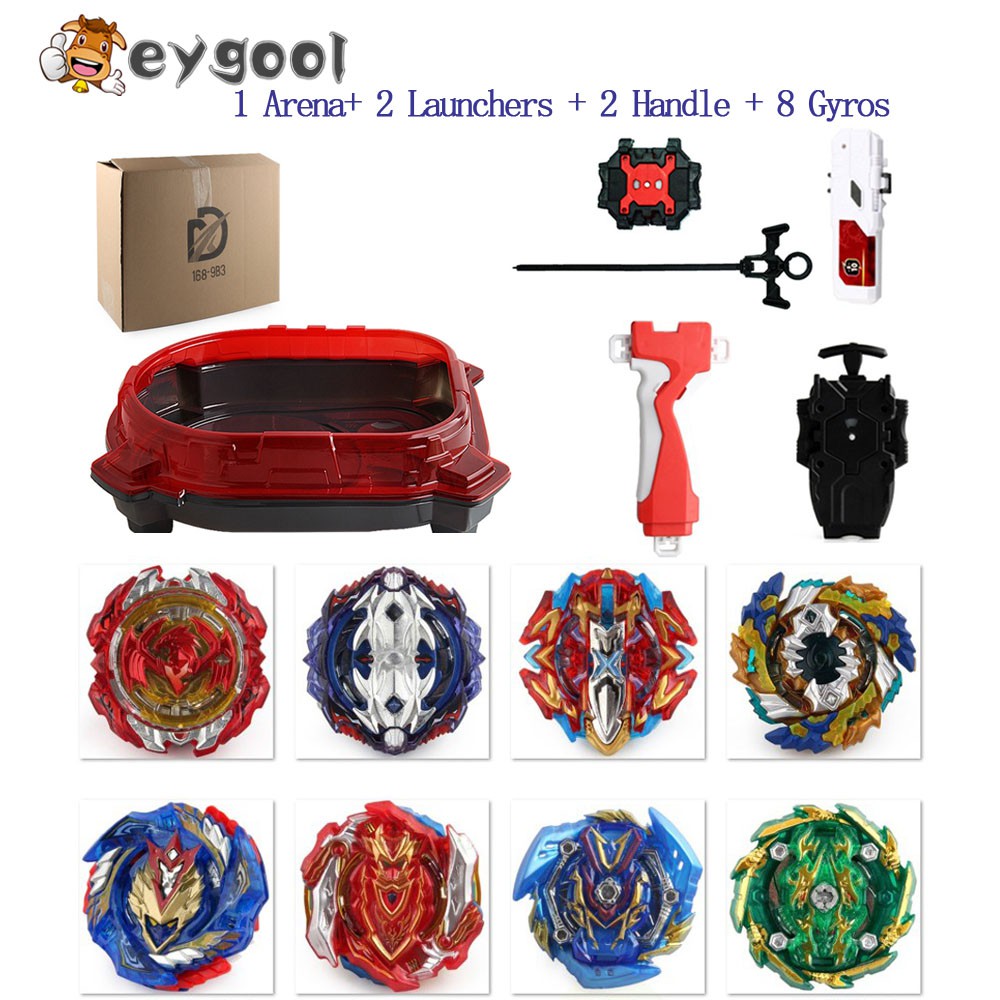 Beyblade Burst Toy Set With Arena + Light Handle+ Launcher Beybalde Kid ...