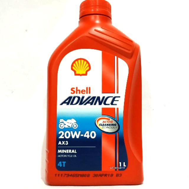 SHELL ADVANCE AX3 20W/40 MOTOR OIL 1L. | Shopee Philippines