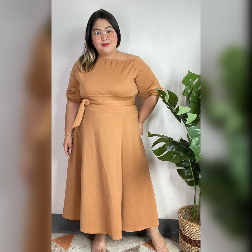 chinky plussize assymetrical maxi dressfor 2xl-5xl | Shopee Philippines