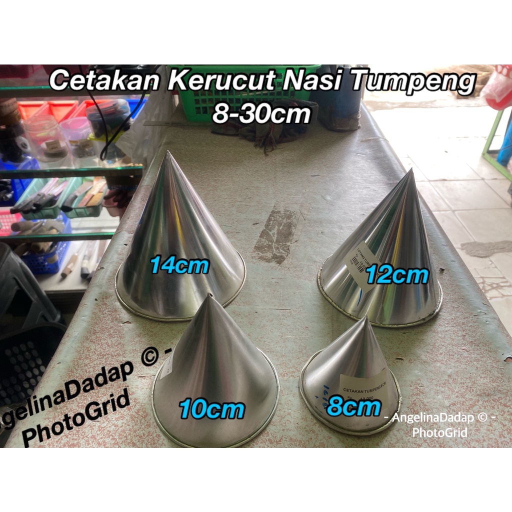 Mini Cone Yellow Rice 14cm Aluminum Small Tumpeng Rice Mold | Shopee ...