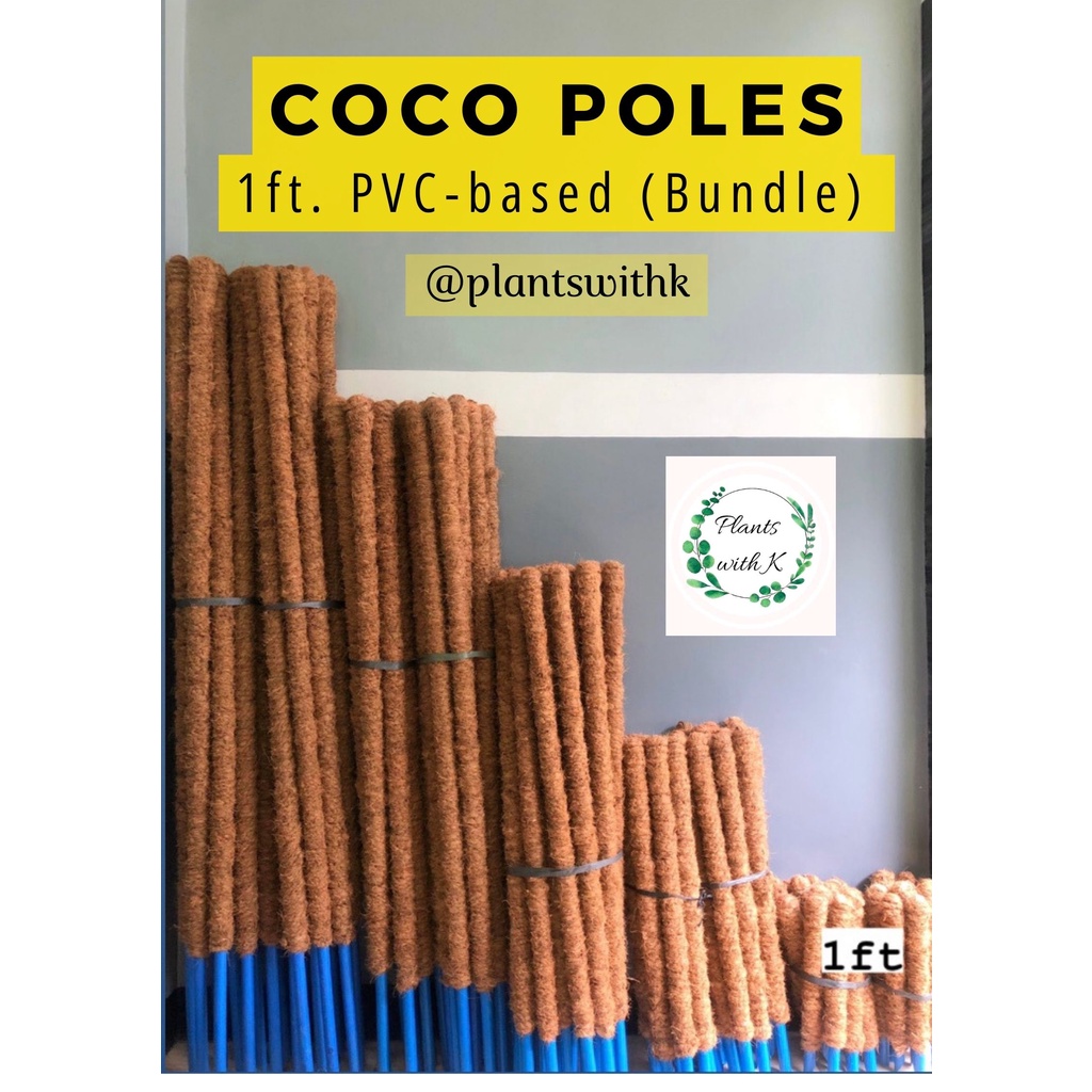 1ft PVC-based Cocopoles; Wholesale Coco Poles; Plant Stick/Pole; Plant ...