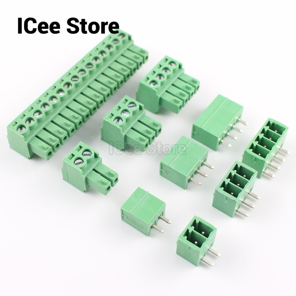 5Pair 15EDG 3.81mm KF2EDG PCB Screw Terminal Block Connector Horizontal Socket Vertical Socket ...