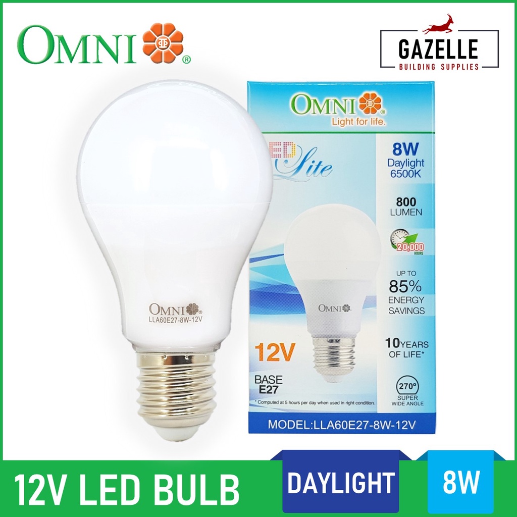 Omni LED Lite A60 12V Light Bulb - 8 Watts | Shopee Philippines