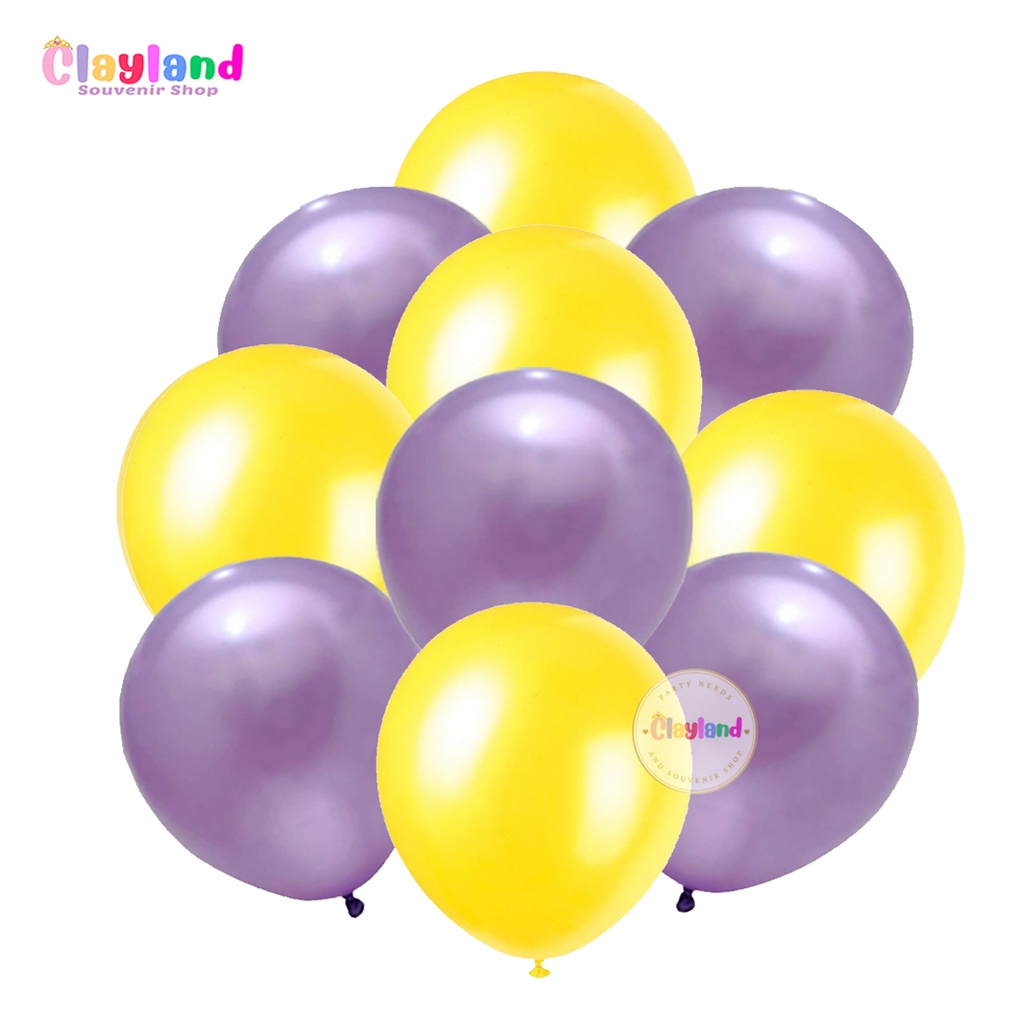 10pcs Purple and Yellow Balloons Party Needs Balloon Clayland | Shopee ...