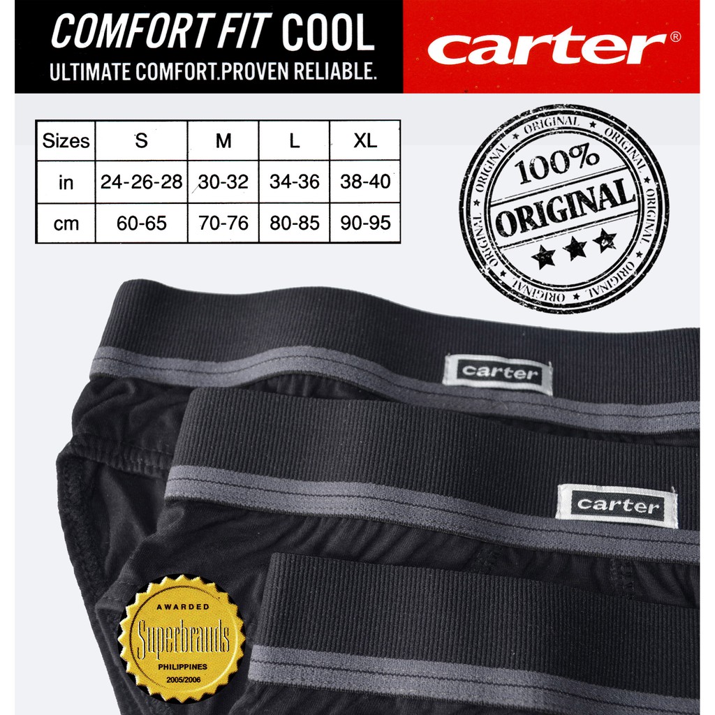 Original Carter Brief 3 in 1 pack (Black only) | Shopee Philippines