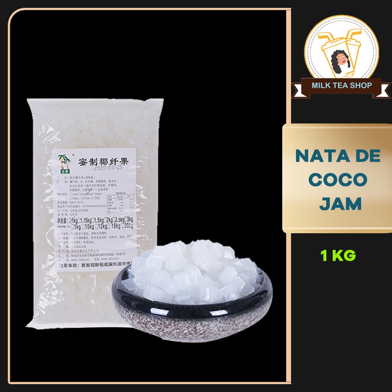 1KG Nata De Coco Jam Coconut Jelly Fruit Jam Doking Jam For Milk Tea ...