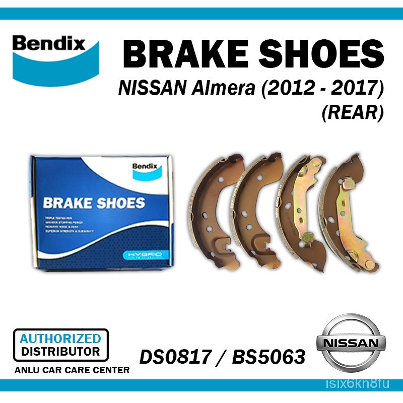 BENDIX BRAKE SHOES DS0817 / BS5063 NISSAN Almera (2012 - 2017) (REAR) | Shopee Philippines