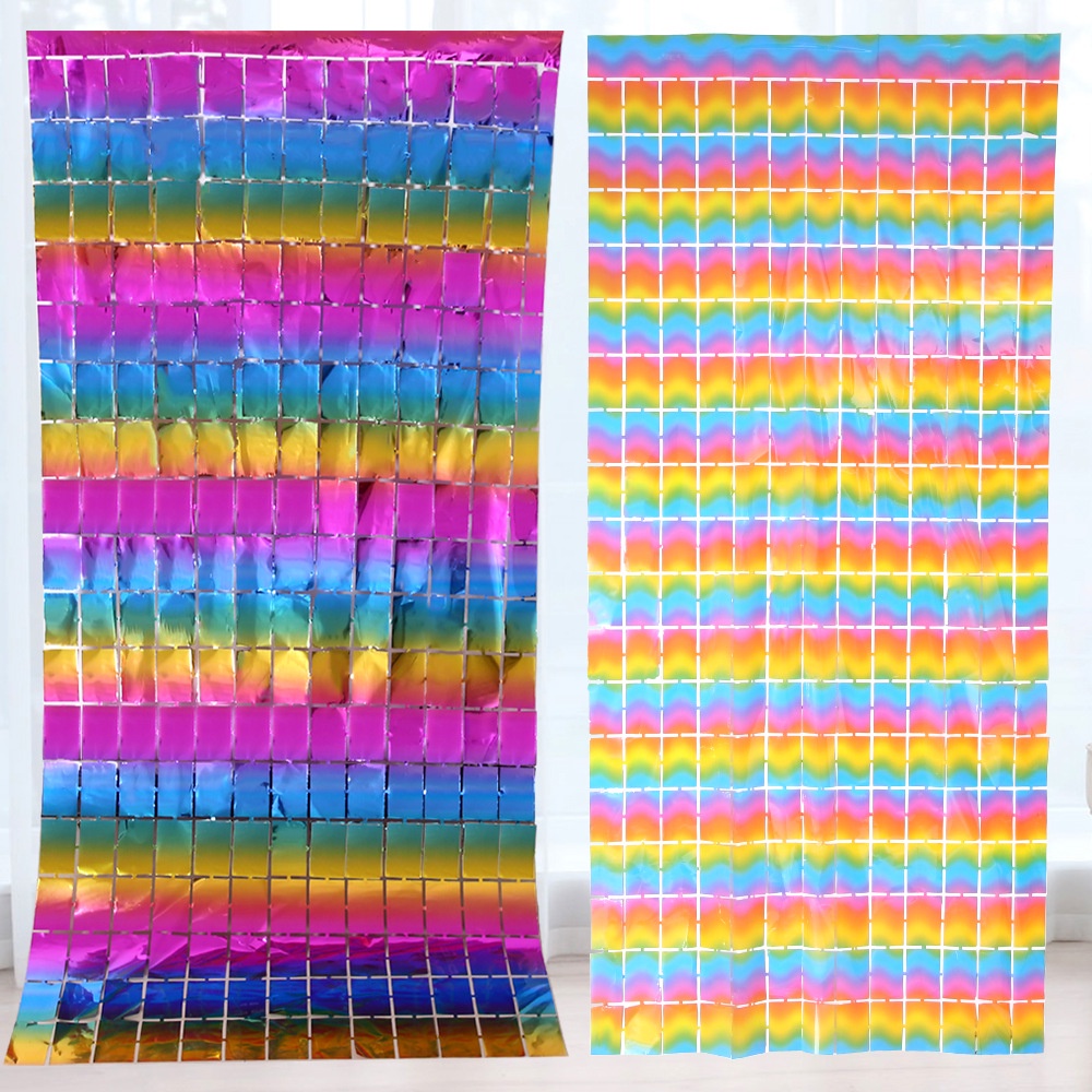 2*1m Square Party Rain Curtain Rain Silk Birthday Party Background ...