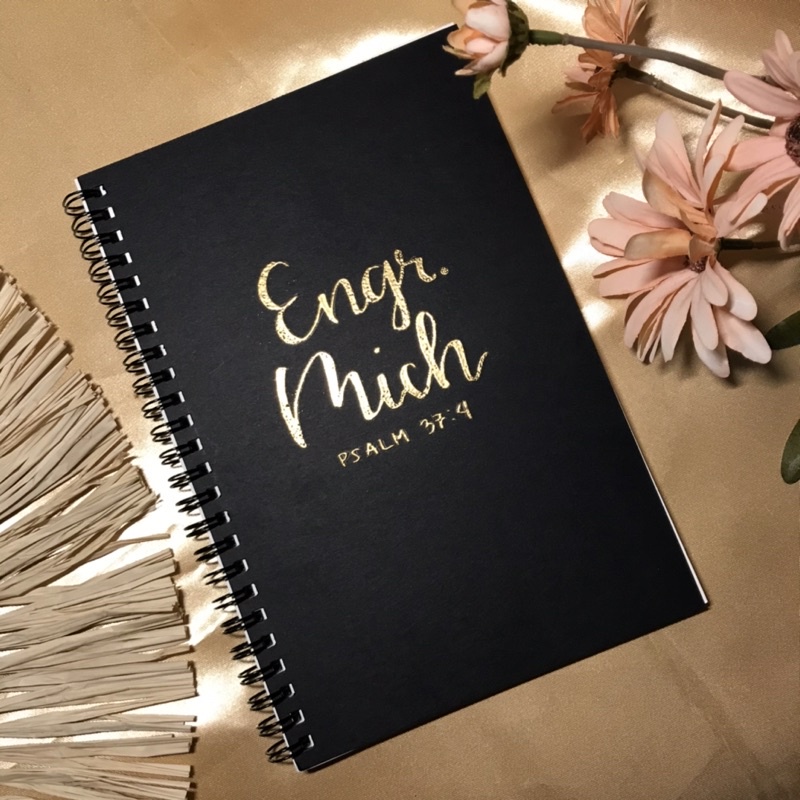 Personalized Notebook Black Cover Notebook Journal | Shopee Philippines