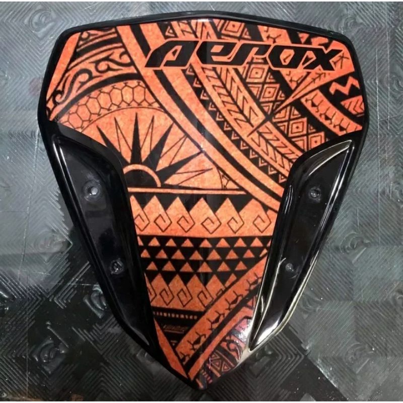 YAMAHA AEROX VISOR V1 V2 STICKER DECALS FRONT PANEL PRINTED LAMINATED ...