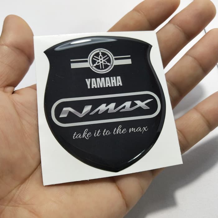 HITAM Embossed black nmax sticker | Shopee Philippines
