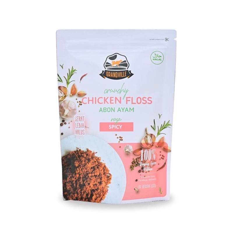 GRANDVILLE - SPICY CRUNCHY CHICKEN SHREDDED 100GR - Shredded Baby ...