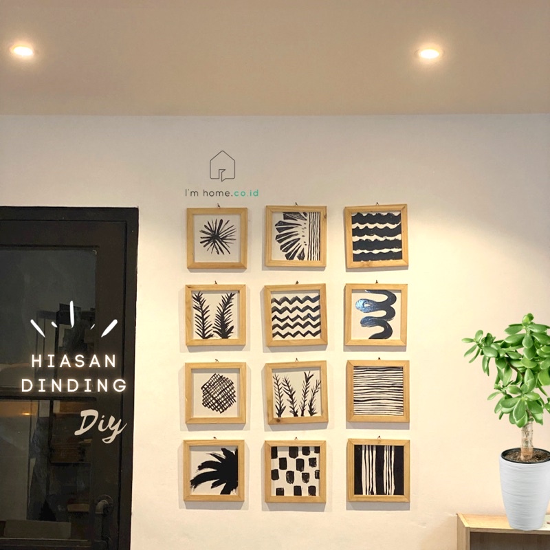 LOKAL Aesthetic wall Display Aesthetic white black natural wood display ...