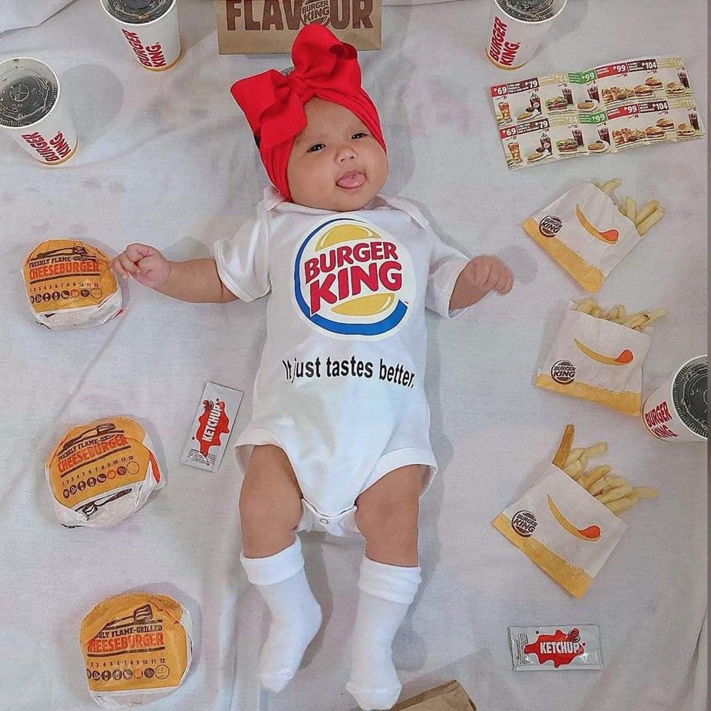 Burger King Theme Onesie for Baby | Shopee Philippines
