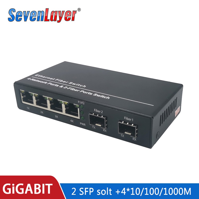 Fiber Optical Media Converter Gigabit Ethernet switch 10/100/1000M 4 ...