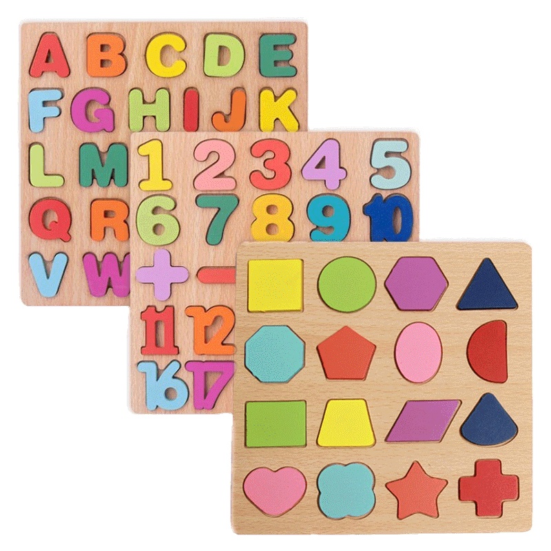 HPT ABC Alphabet Digital Puzzle Wooden Toys Kid Number Letter shape ...