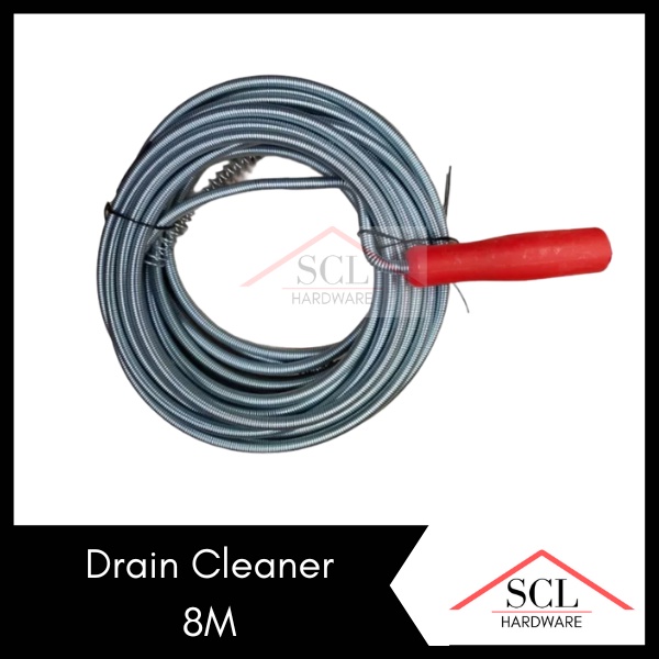 Drain Cleaner / Drain Declogger / Sewer Spring Auger 8m (27ft) | Shopee ...