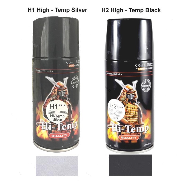 ⭐ SAMURAI Hi - Temp Paint 300 ml (Black / Silver) | Shopee Philippines