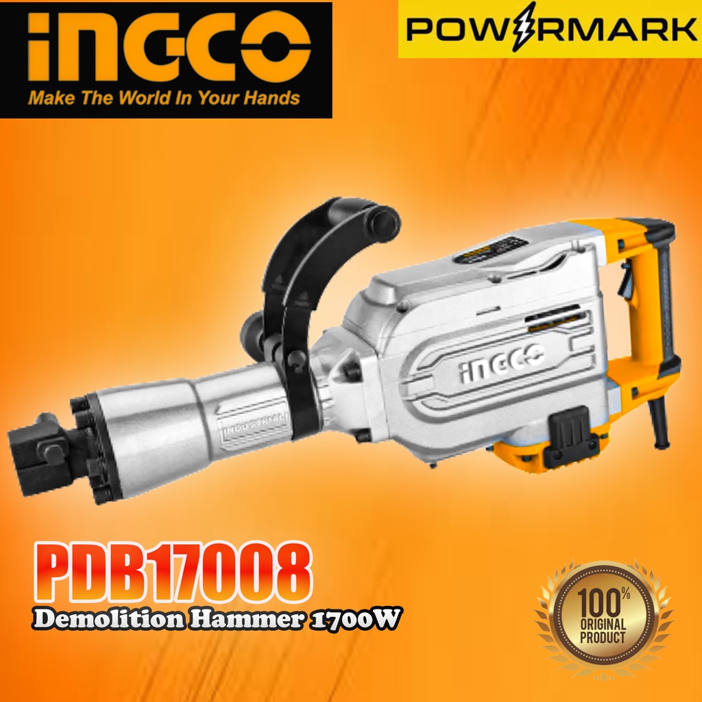 INGCO PDB17008 DEMOLITION HAMMER 1700W [POWERMARK | IPT] | Shopee ...