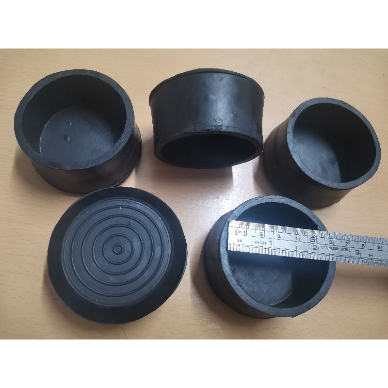 2 1/4 inches (57mm) (Hole/Butas) ROUND OUTER HEAVY DUTY Rubber Footings ...