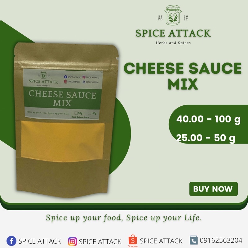 Cheese Sauce Mix | Herbs & Spices | Spice Attack | Shopee Philippines
