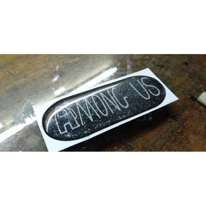 Among us glitter logo Stickers | Shopee Philippines