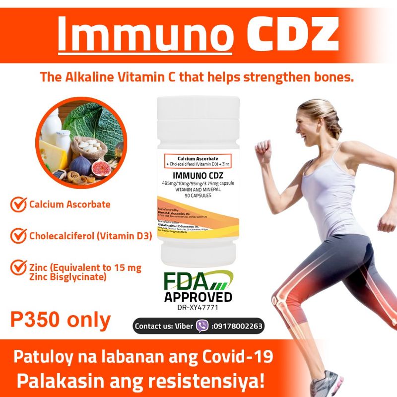Immuno CDZ Alkaline Vitamin C | Shopee Philippines