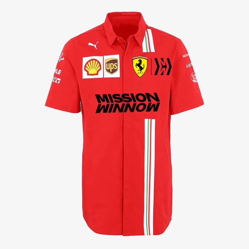 2024 Newest F1 Racing Suit + Scuderia Ferrari Team F1 Polo Shirt + Men ...